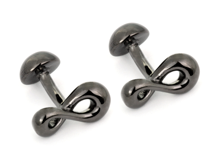 Infinity Cufflinks Black Rhodium - Babette Wasserman