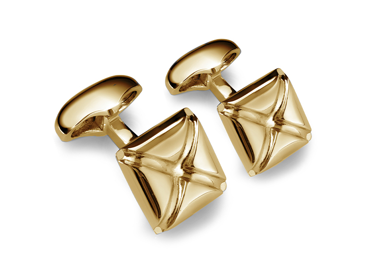 Origami Star Cufflinks Yellow Gold | Babette Wasserman Lo...